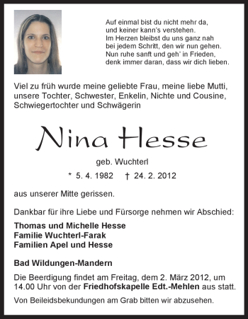 Gedenkkerzen von Nina Hesse | Trauer.HNA.de